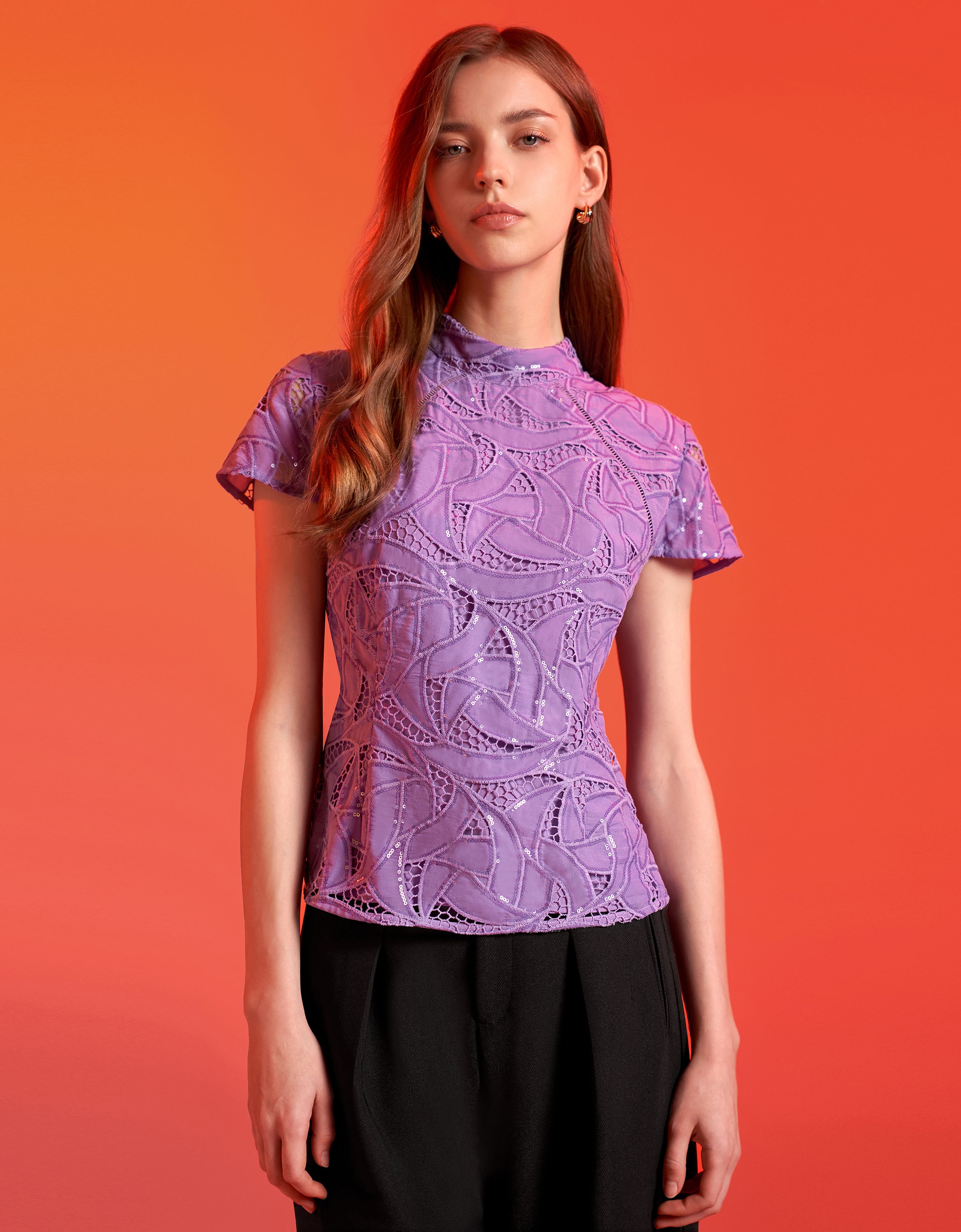 Lace Insert Top – SaturdayClub Malaysia