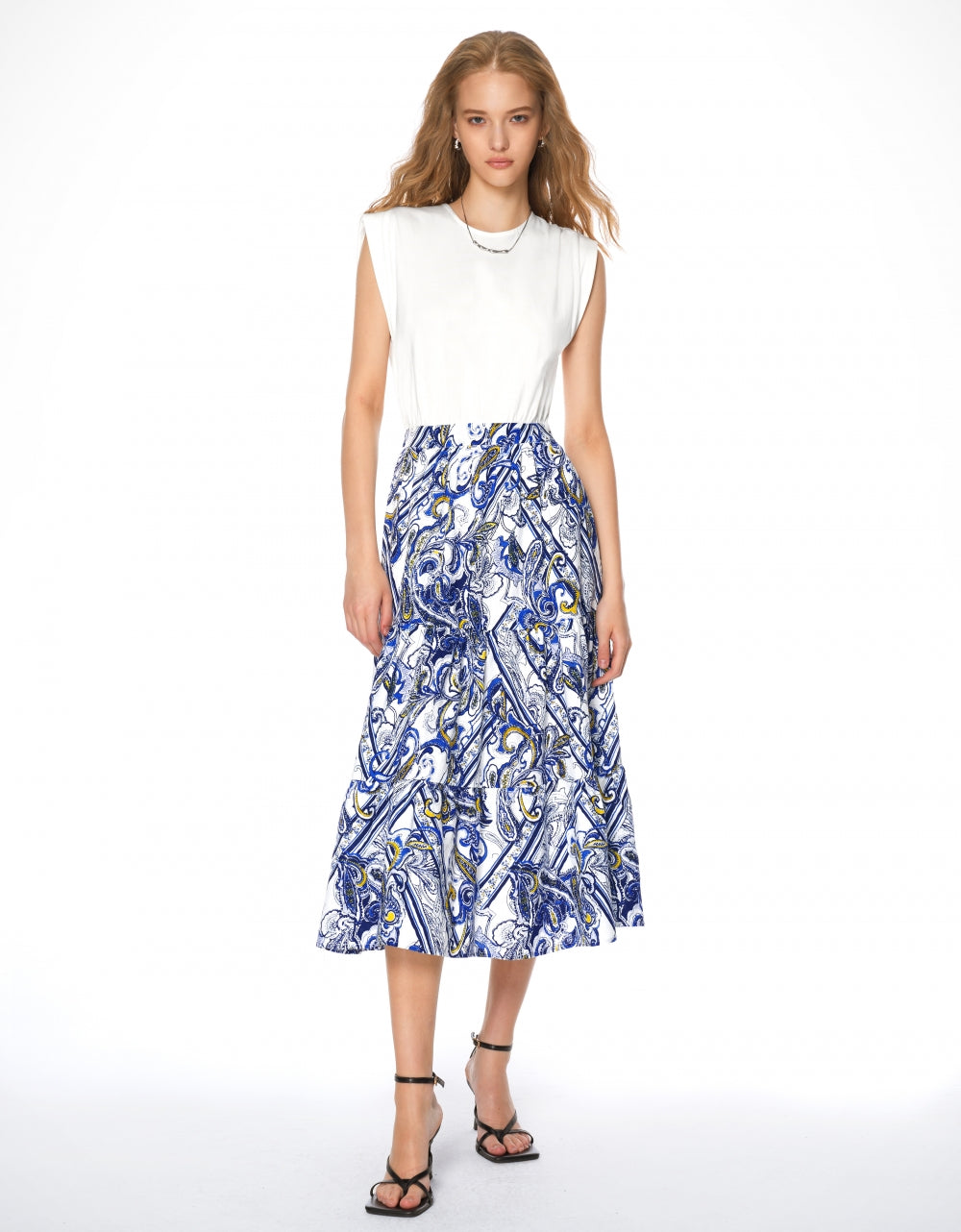 Contrast Bodice Printed Bottom Dress – SaturdayClub Malaysia